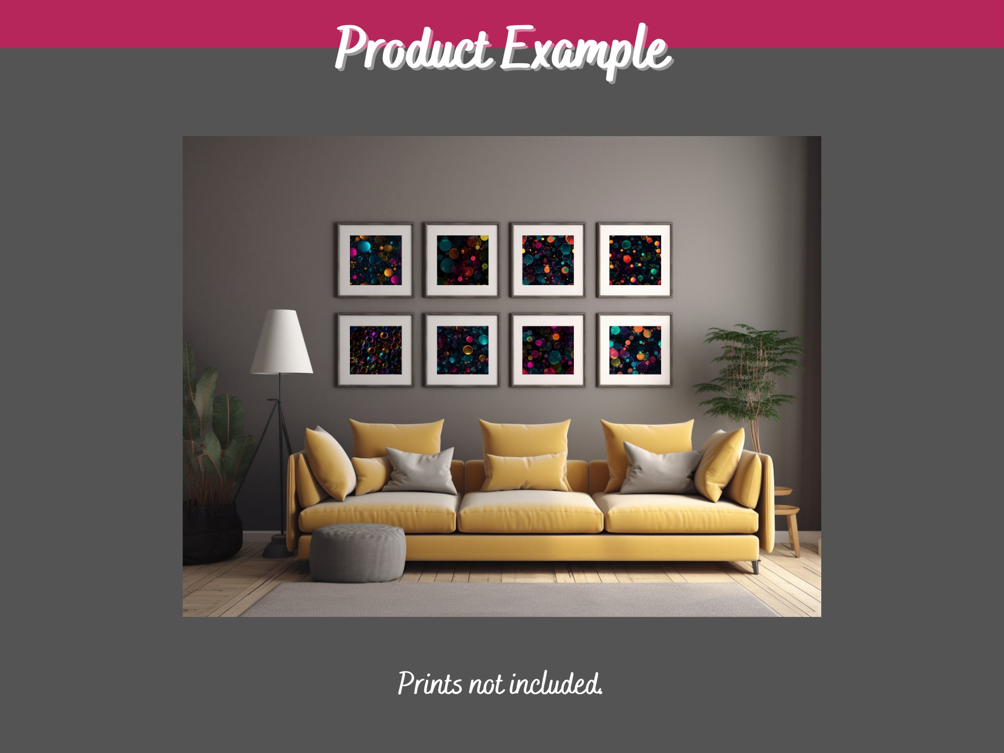 Midnight Bubble Tiles Digital Seamless Paper Scrapbook Paper in Dark and Bright Colors Digital ...