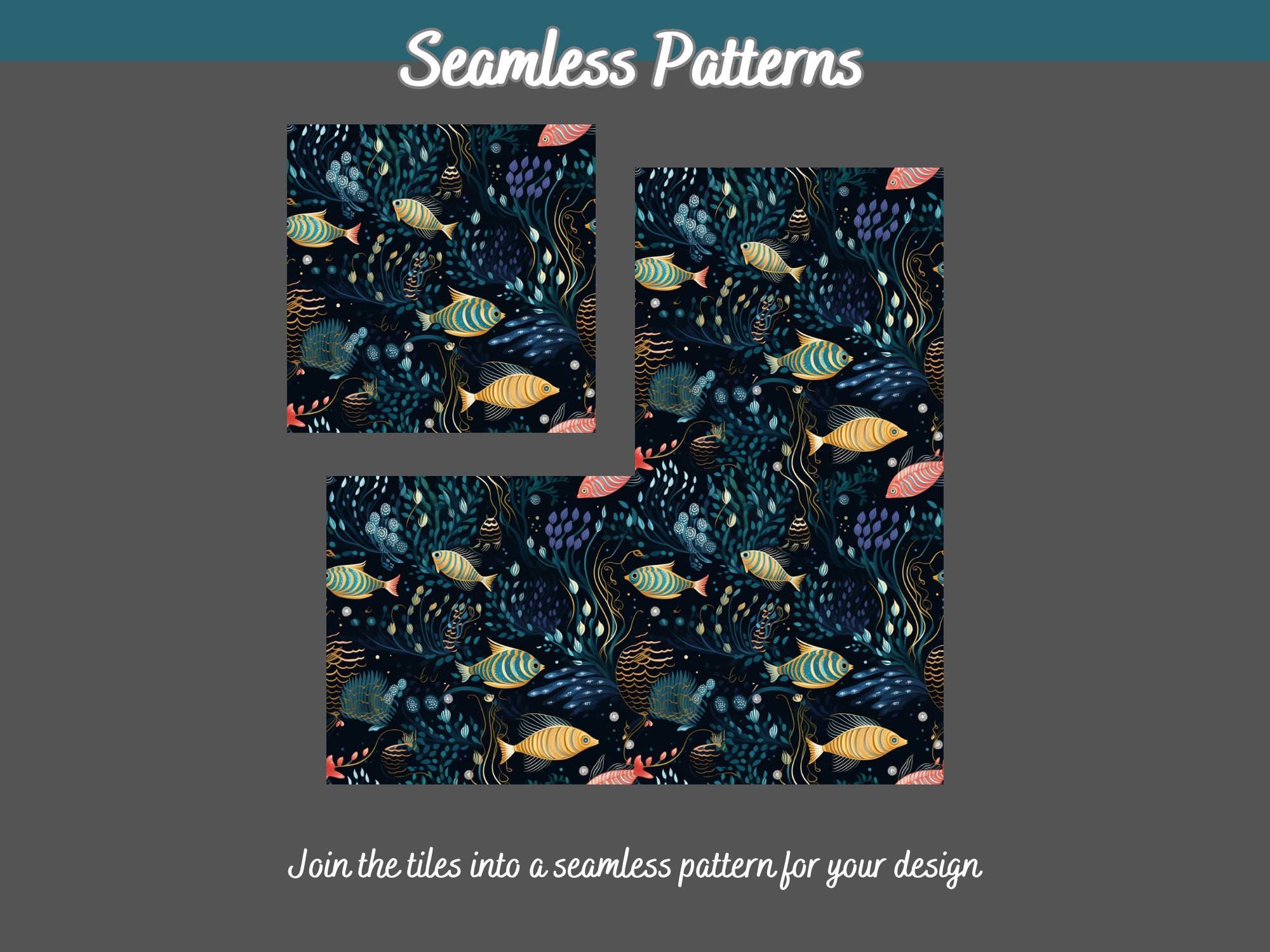 8 Underwater World Tiles Digital Seamless Paper Seamless Pattern ...