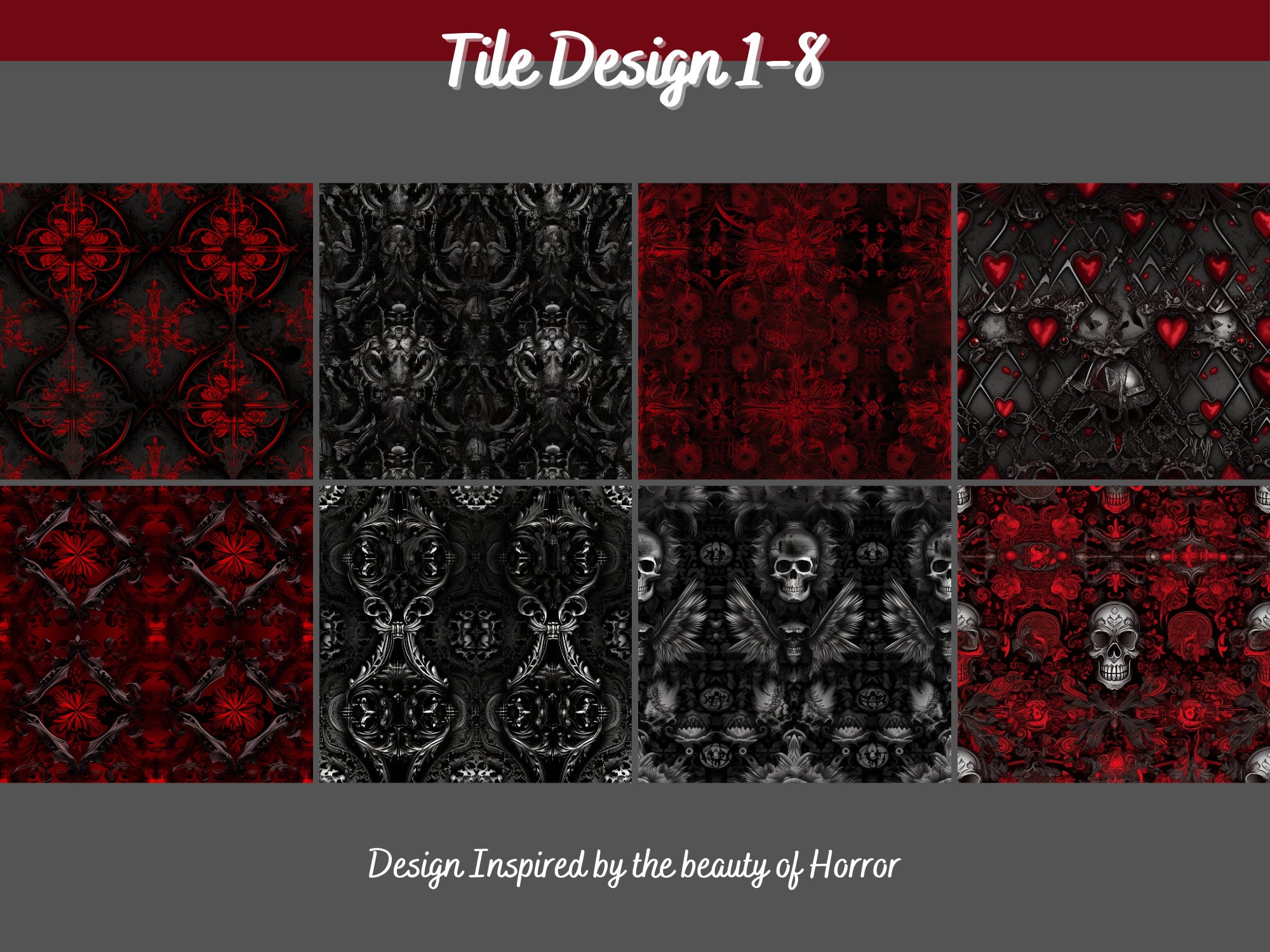 Gothic Vampire Tiles Digital Seamless Paper Gothic Seamless - Etsy