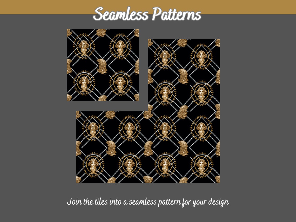 8 Greek Inspired Tiles Digital Seamless Paper Seamless Pattern ...