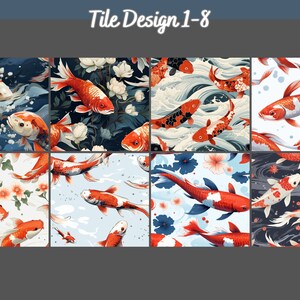 Koi Fish Seamless Design, Fish Pattern, Koi Seamless, Seamless ...
