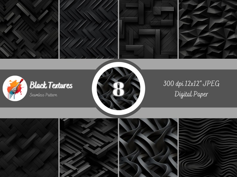 Black Texture Seamless Design, Background Pattern, Black Seamless ...