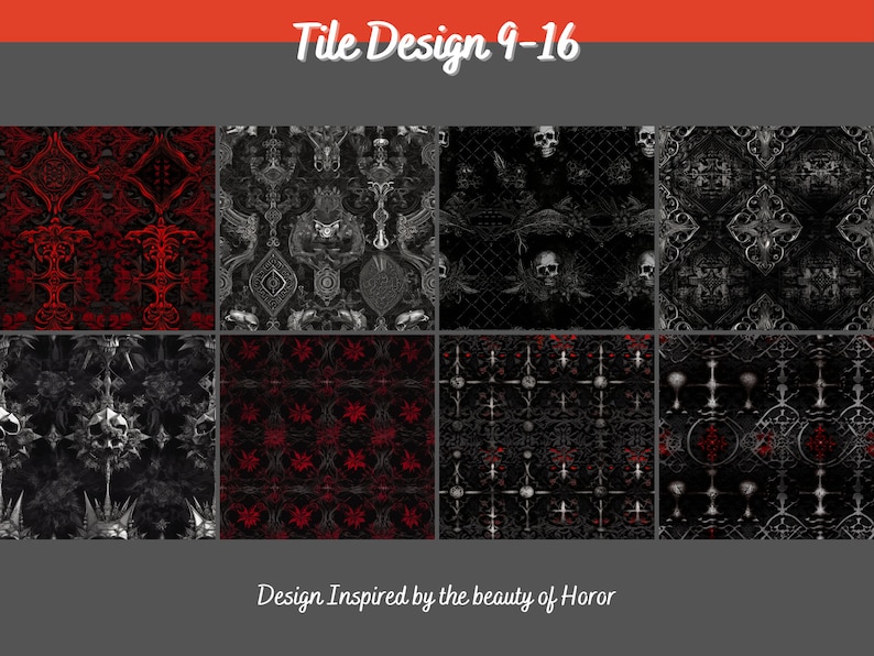 Gothic Vampire Tiles Digital Seamless Paper Gothic Seamless - Etsy