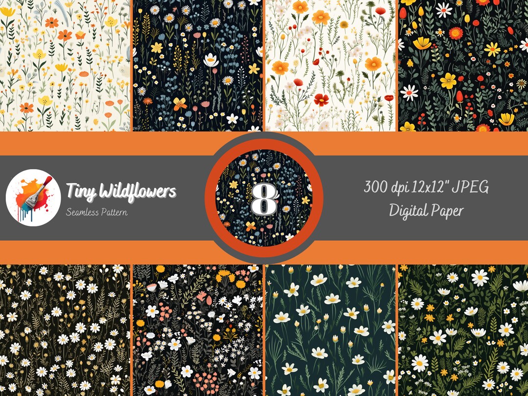 Tiny Wildflower Seamless Design, Flower Pattern, Tiny Flower Seamless ...