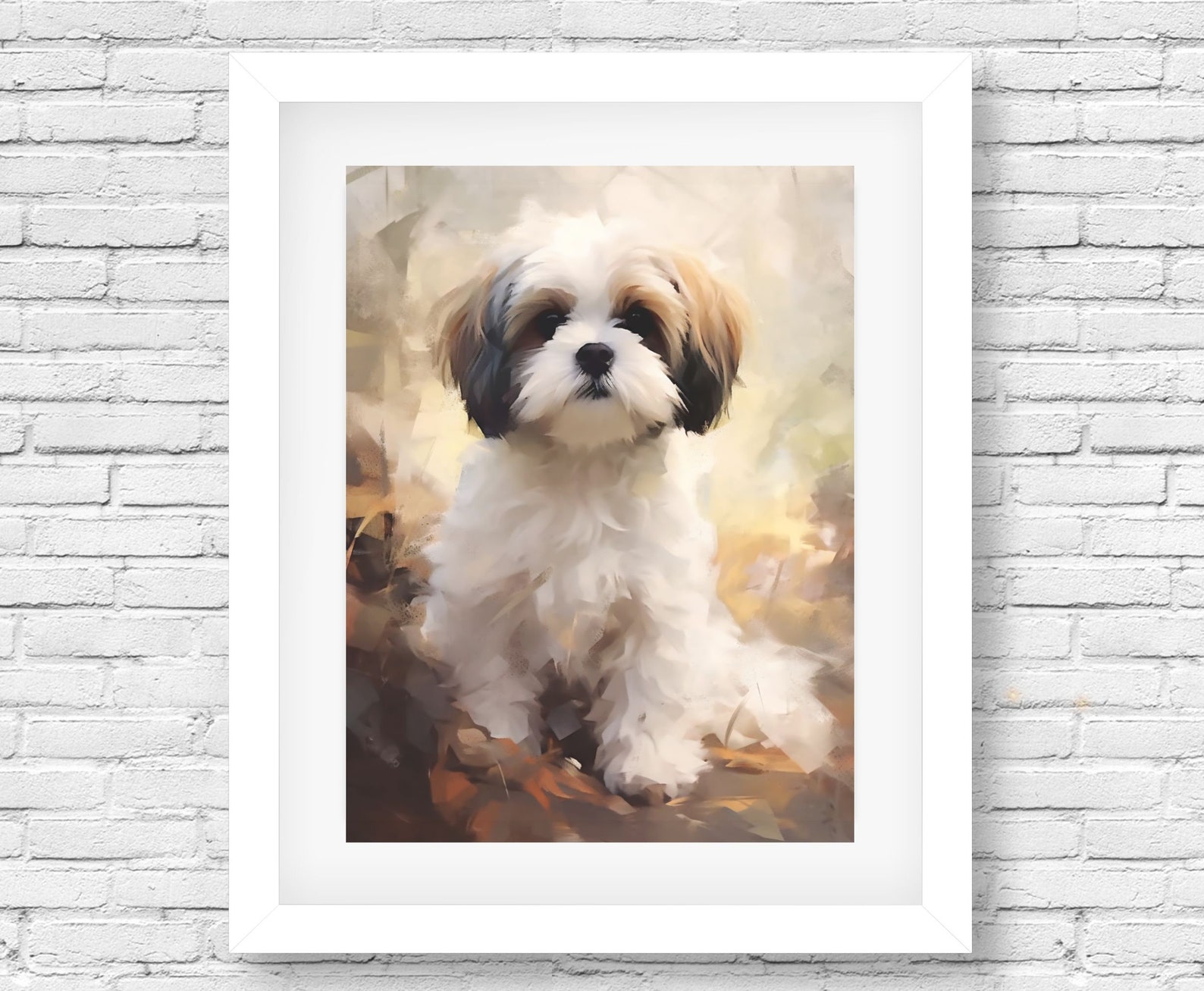 Shih Tzu Watercolor Printable Art, Shih Tzu Digital Poster, Boho ...