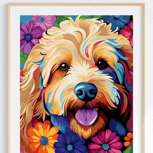Golden Doodle Pop Art, Golden Doodle Portrait, Art Print, Colorful Pet ... Golden Doodle Pop Art, Golden Doodle Portrait, Art Print, Colorful Pet ...