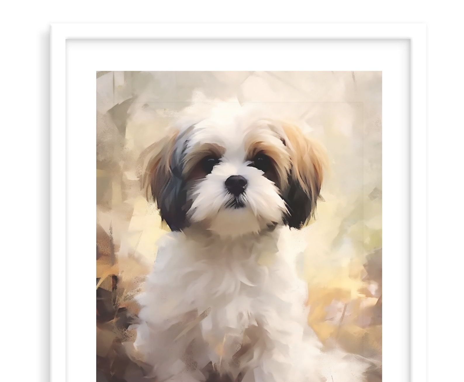 Shih Tzu Watercolor Printable Art, Shih Tzu Digital Poster, Boho ...