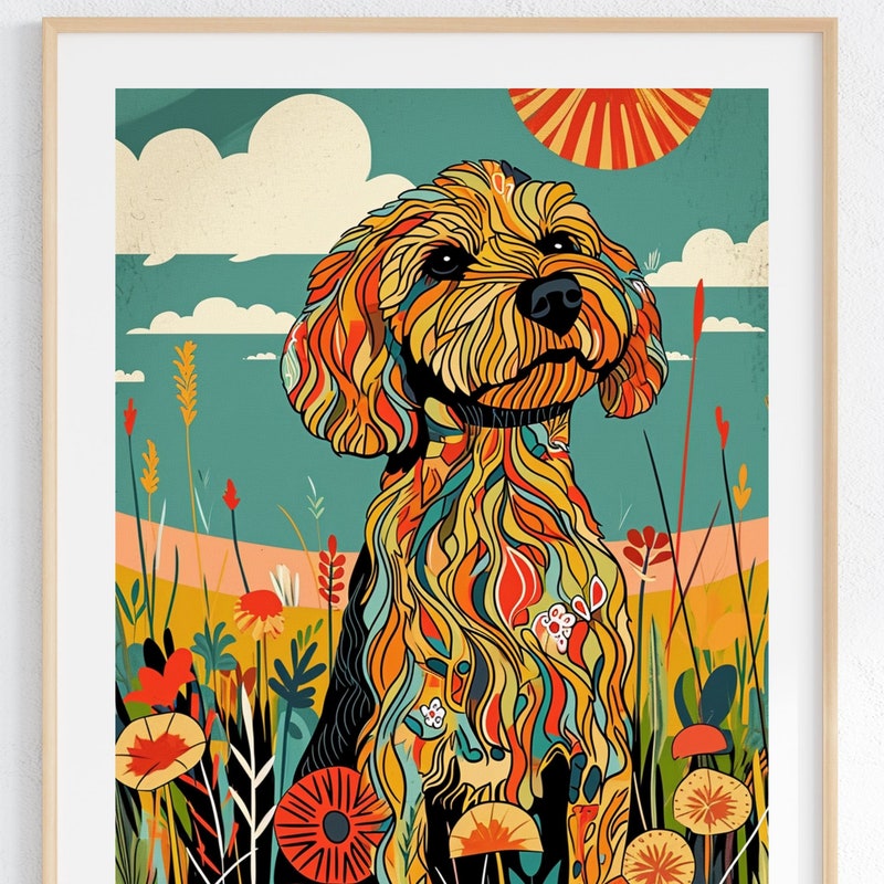 Goldendoodle Art - Etsy