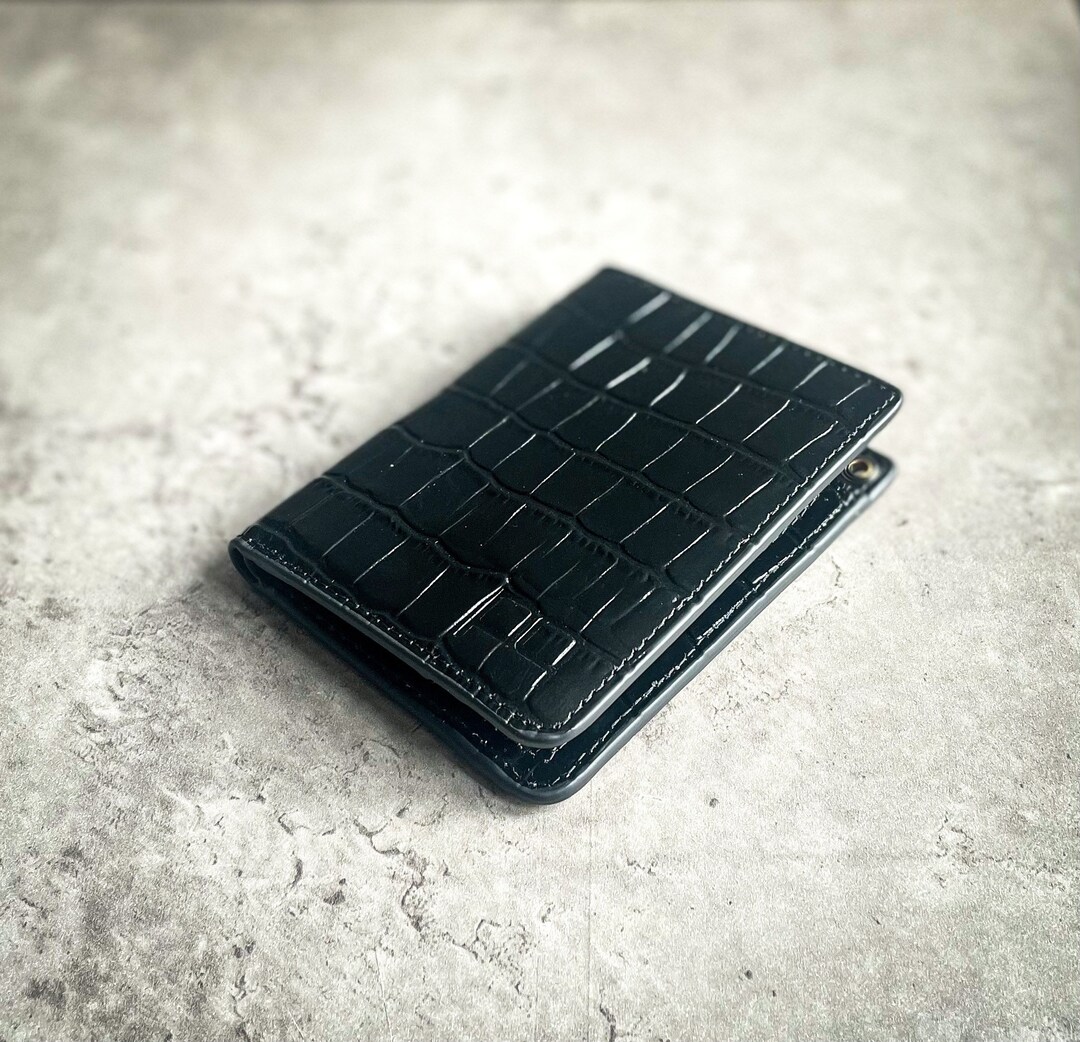 Shiny Croc Leather Wallet - Etsy