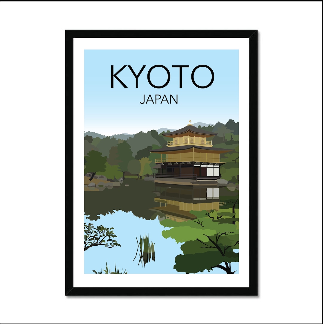 Golden Temple Kyoto Small Travel Postcard Print Japan Travel Art - Etsy