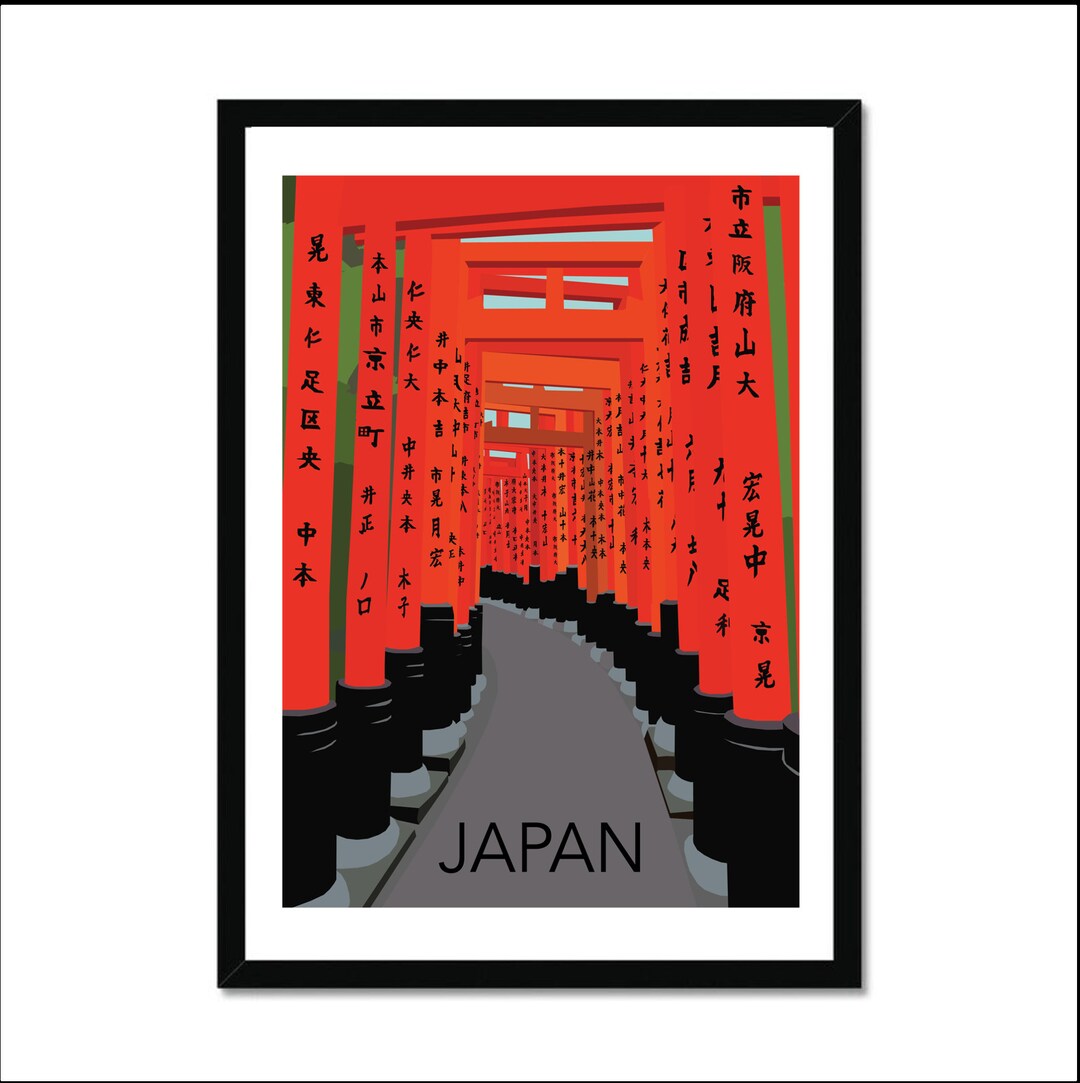 Fushimi Inari, Kyoto Small Travel Postcard Print Japan Travel Art - Etsy