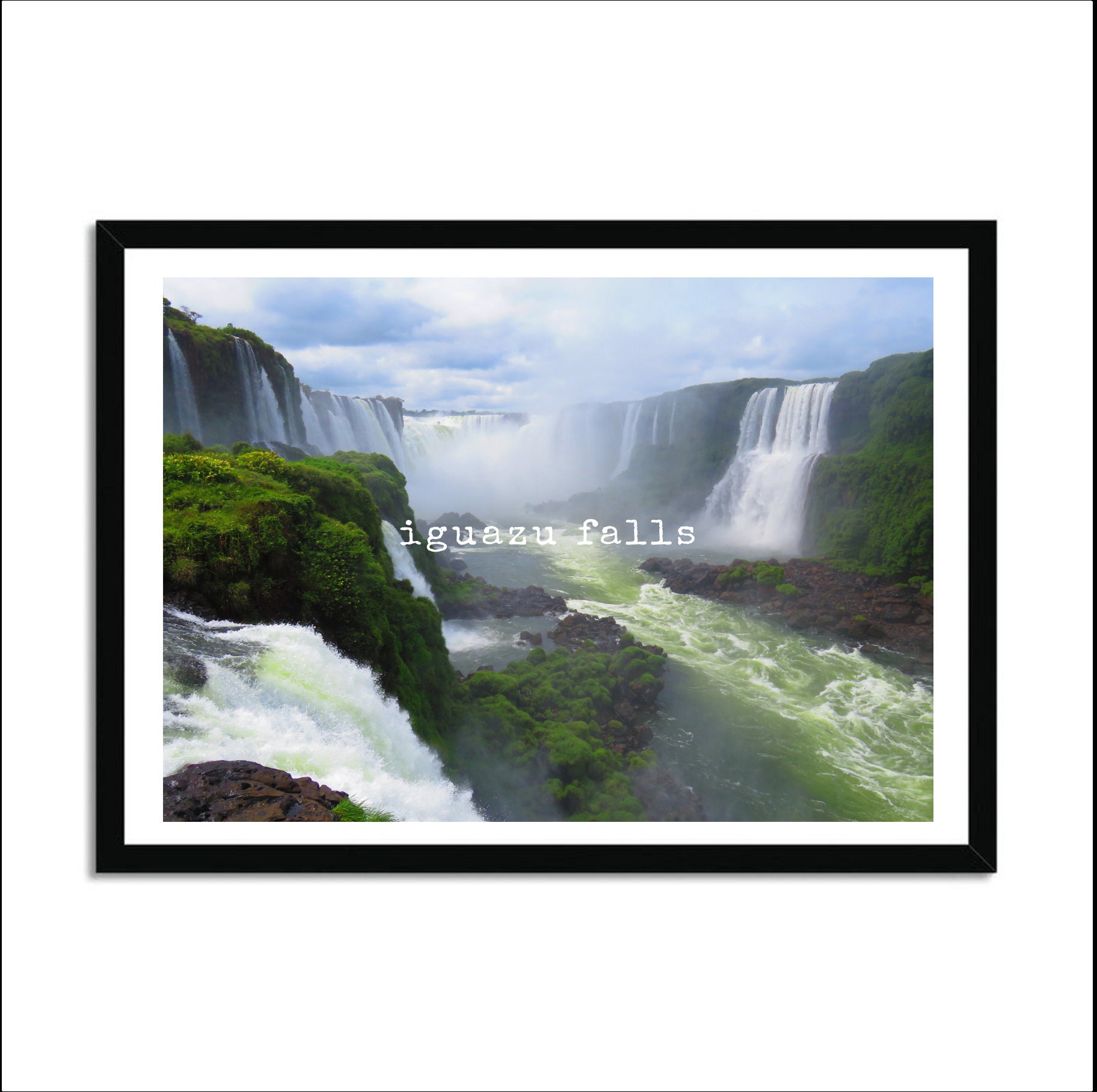 Iguazu Falls Brazil Argentina Small Travel Postcard Print South America ...