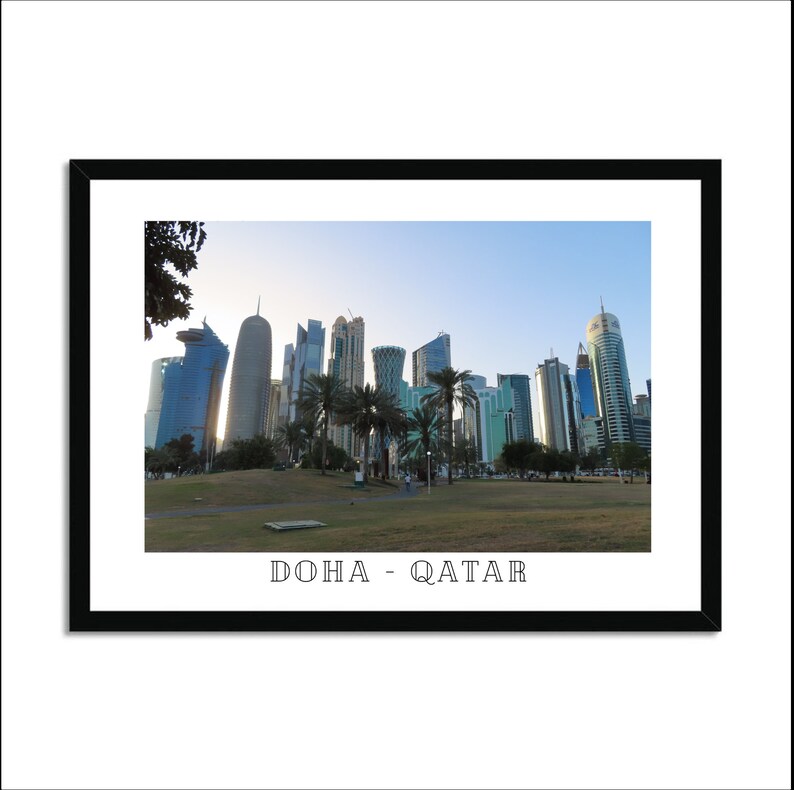 Doha Qatar Small Travel Postcard Print Travel Art - Etsy