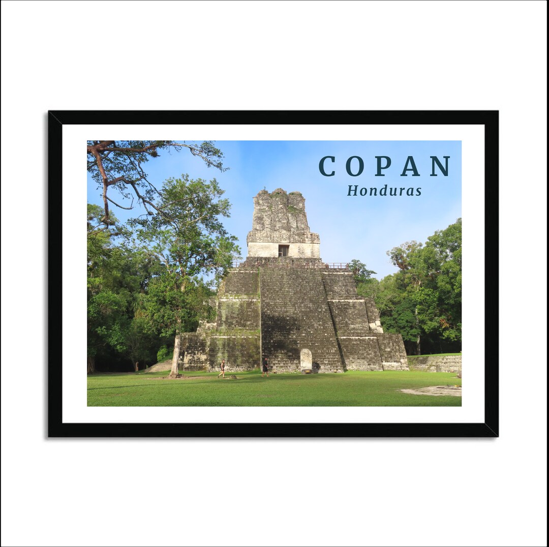 Copan Honduras Small Travel Postcard Print Central America Travel Art ...