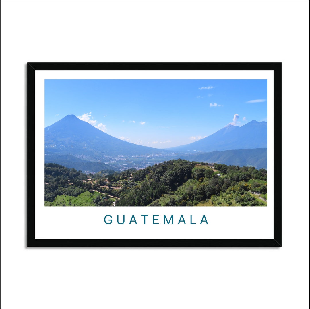 Guatemala Small Travel Postcard Print Central America Travel Art - Etsy