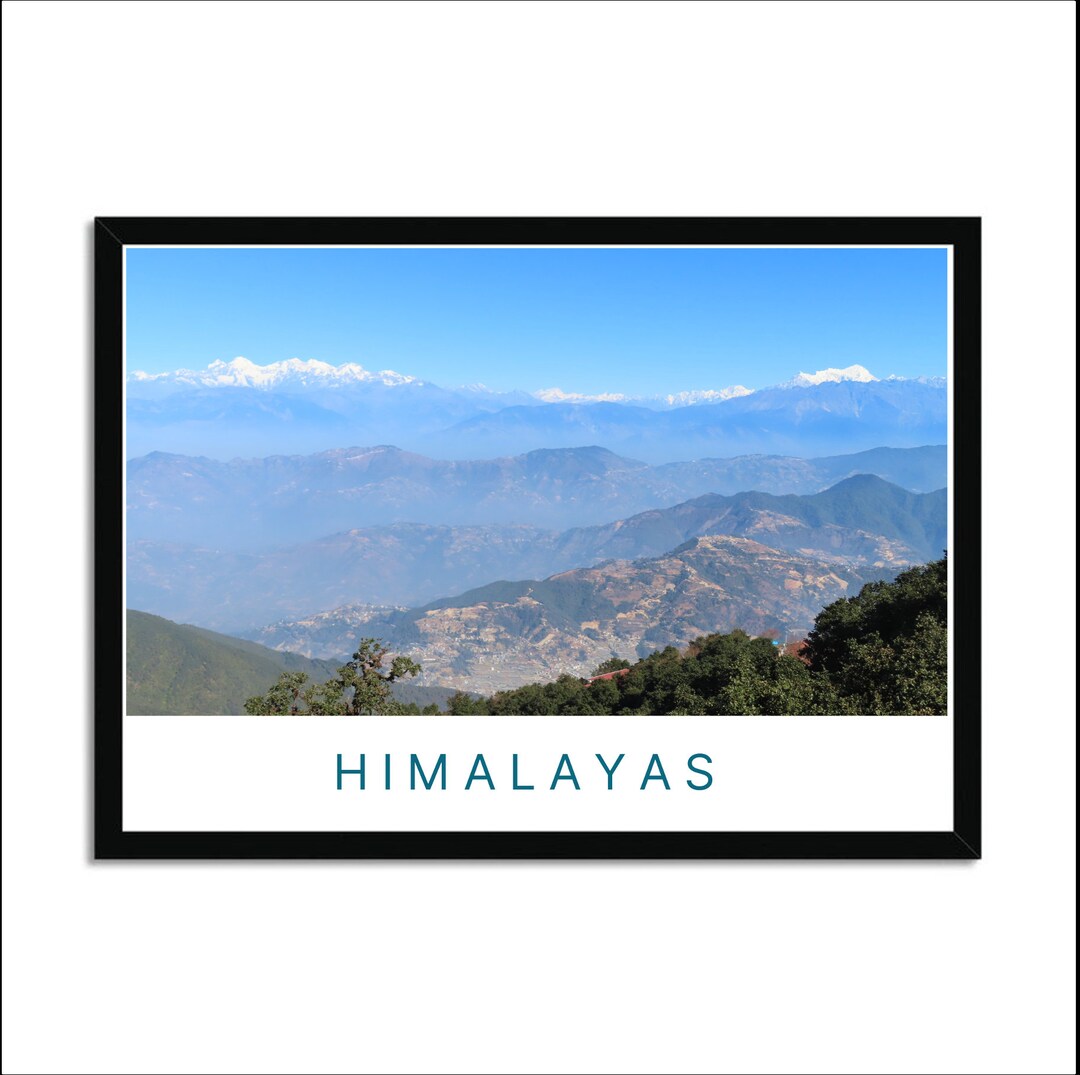 Himalayas Small Travel Postcard Print Nepal Travel Art - Etsy