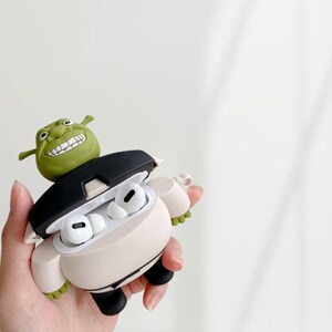 Luxury Cartoon Shrek Cute Silicone Headphone Case for Apple Airpods 1 2 ...