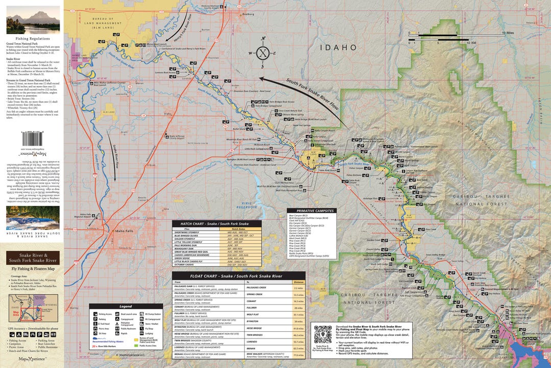 Snake River Fly Fishing Map: GPS Public Access Guide - Etsy