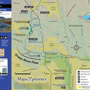 Green River, Wyoming Fishing Map - Etsy