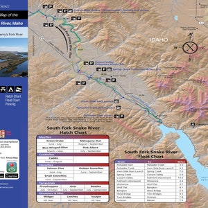 South Fork of the Snake River, Idaho Fishing Map - Etsy
