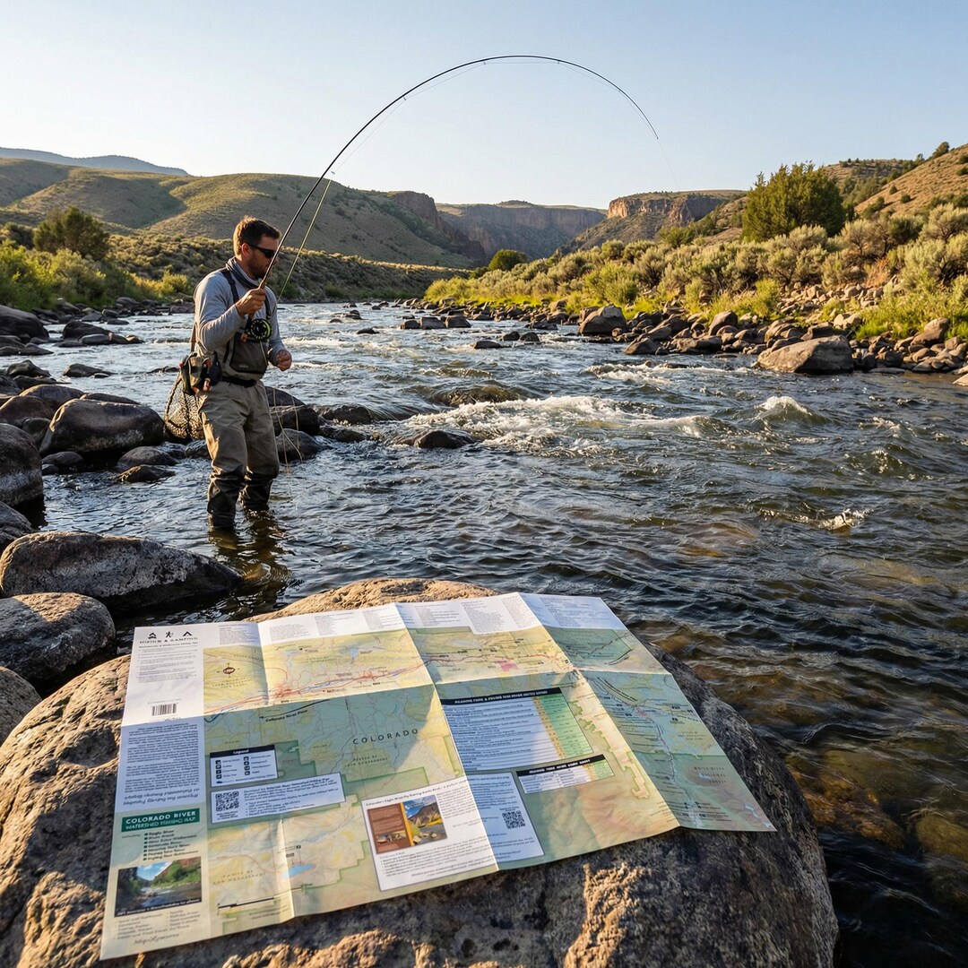 Colorado River Watershed Fly Fishing Map – Gps-enabled Trout Rivers ...