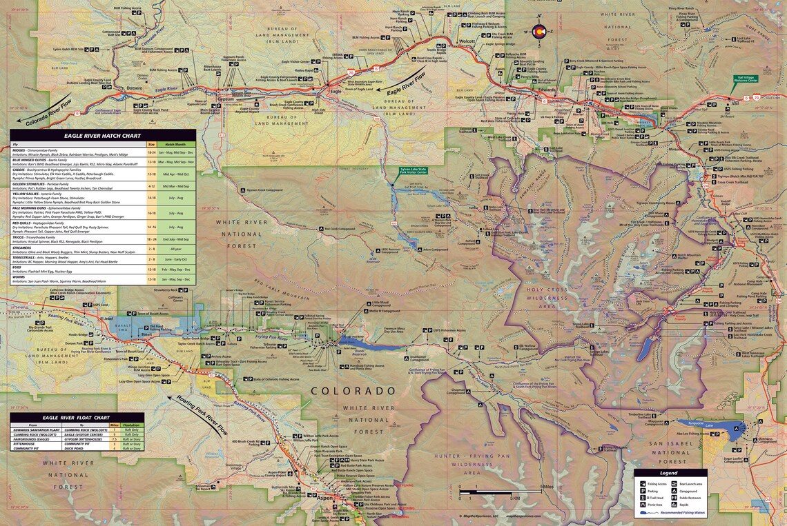 Colorado River Watershed Fly Fishing Map – Gps-enabled Trout Rivers ...