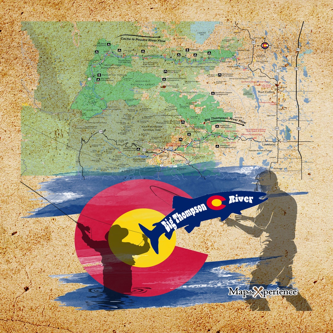 Big Thompson River, Colorado Map Poster Free Mobile Map - Etsy
