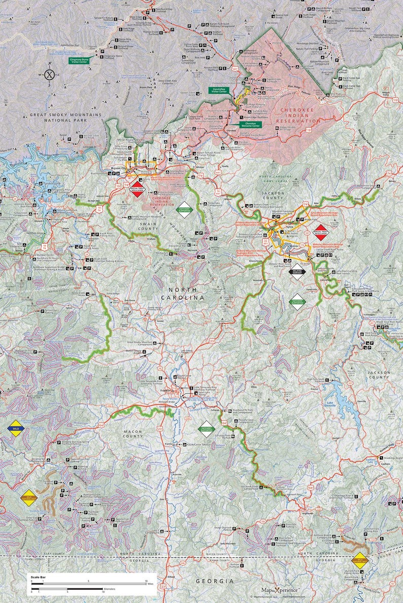 Western North Carolina Trout Fishing Map – Public Waters Guide & GPS ...