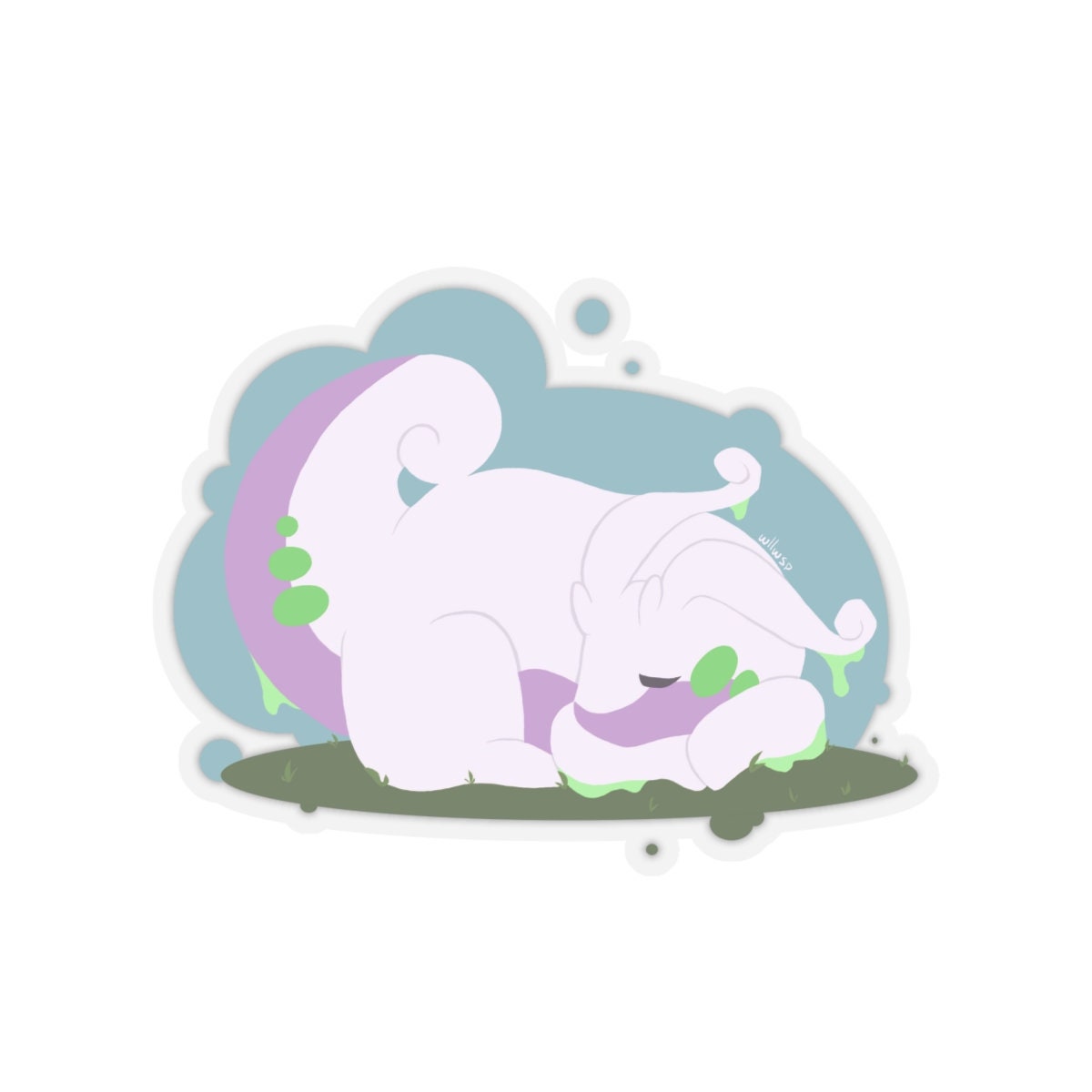 Sleeping Goodra Vinyl Sticker - Etsy