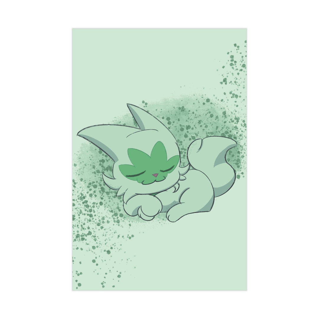 Sprigatito Art Prints - Etsy