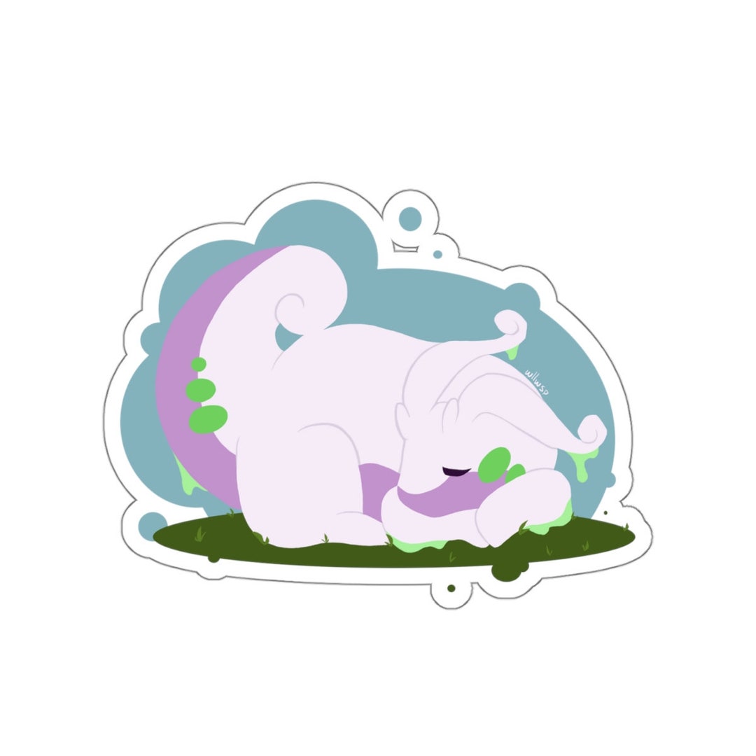 Sleeping Goodra Vinyl Sticker Etsy