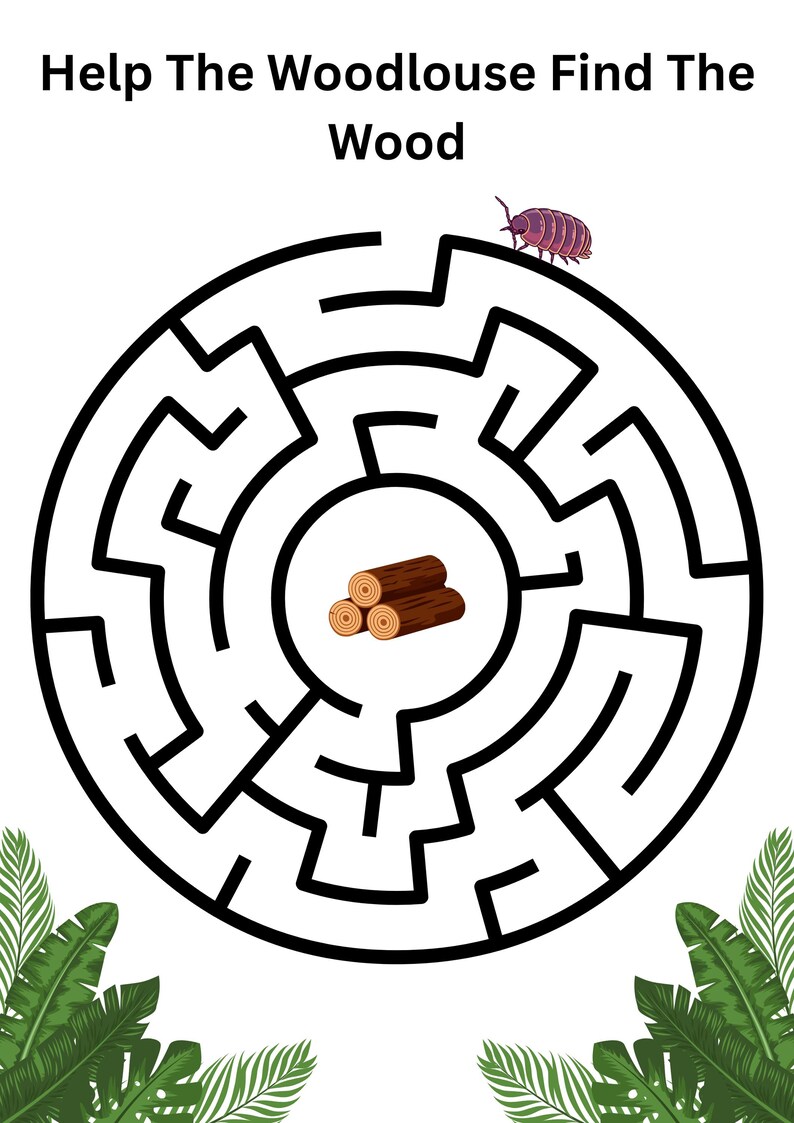 Bug Maze Printable for Kids | Insect Activity Pack | Nature Worksheets ...