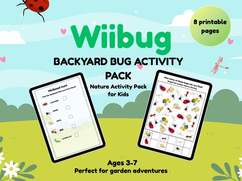 Bug Hunt Printable Activity Pack | Nature Exploration for Kids (digital ...