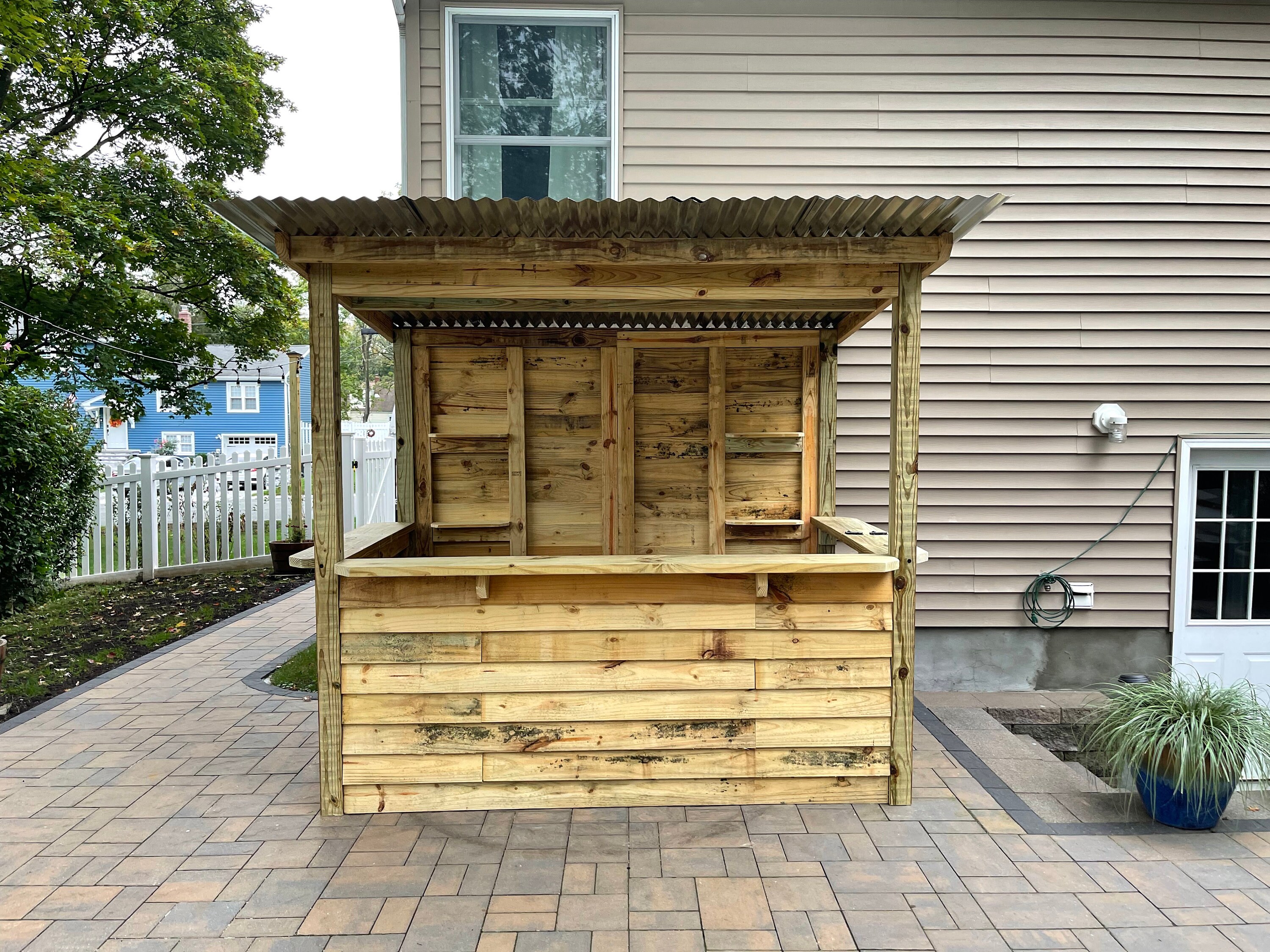 Shiplap Outdoor Bar: Pressure Treated Lumber, Poolside Patio Bar - Etsy