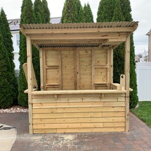 Shiplap Outdoor Bar: Pressure Treated Lumber, Poolside Patio Bar - Etsy