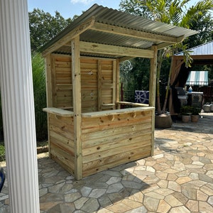 Shiplap Outdoor Bar: Pressure Treated Lumber, Poolside Patio Bar - Etsy