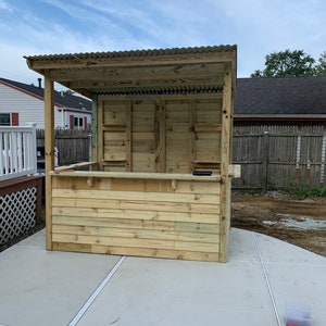 Shiplap Outdoor Bar: Pressure Treated Lumber, Poolside Patio Bar - Etsy