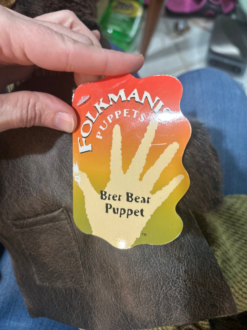 New/rare Vintage Folkmanis Brer Bear Hand Puppet 18 Retired Plush ...