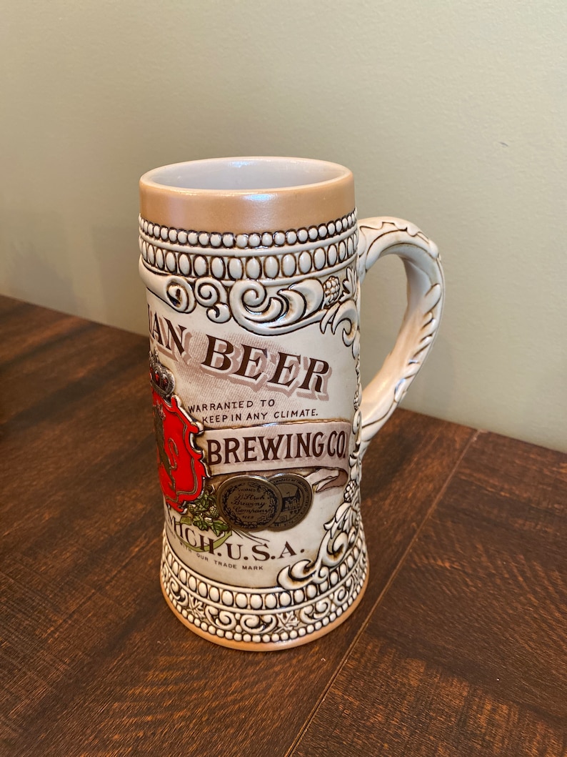 Vintage Bohemian Beer Stein Stroh Brewing Company Heritage IV ...