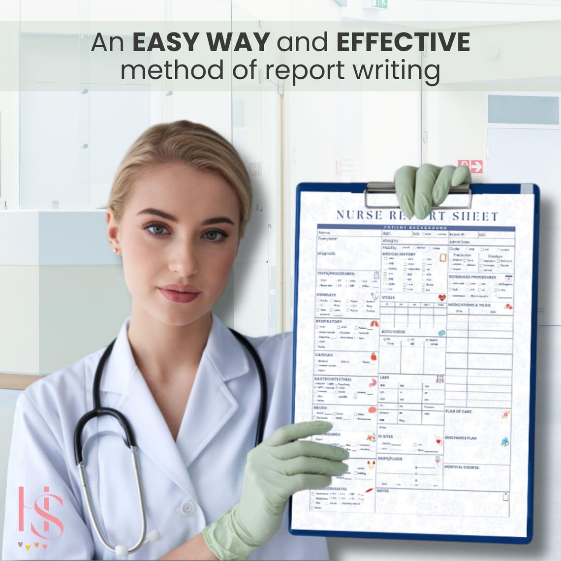 Editable Nurse Report Sheet, Nurse Brain Sheet, ICU Nursing Student ...