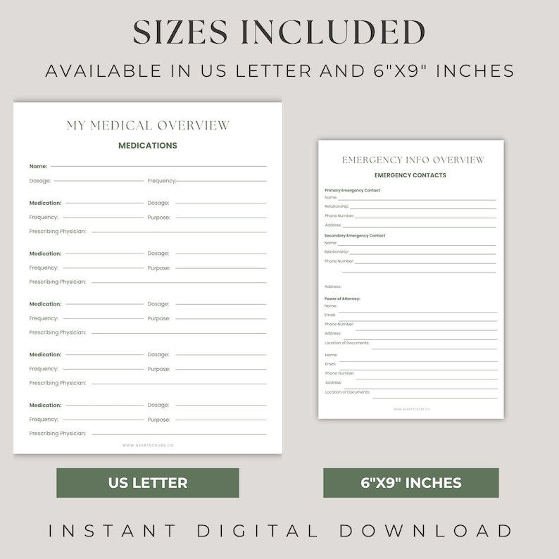 End of Life Planner Printable - Legacy Journal and Emergency Binder PDF ...