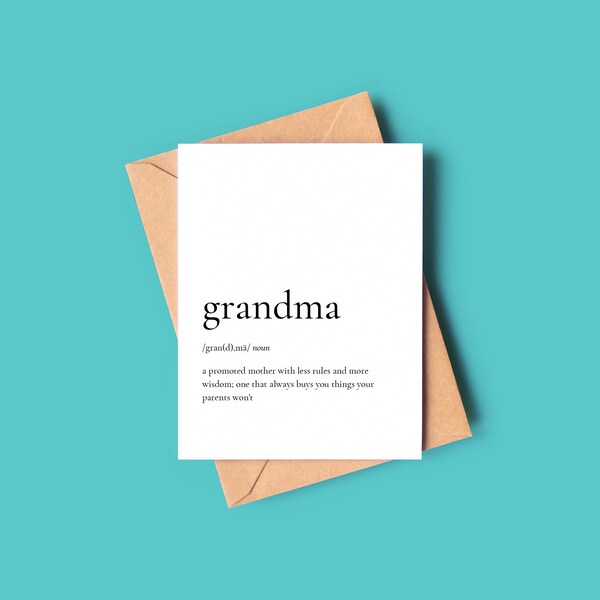 Grandma Card - Etsy