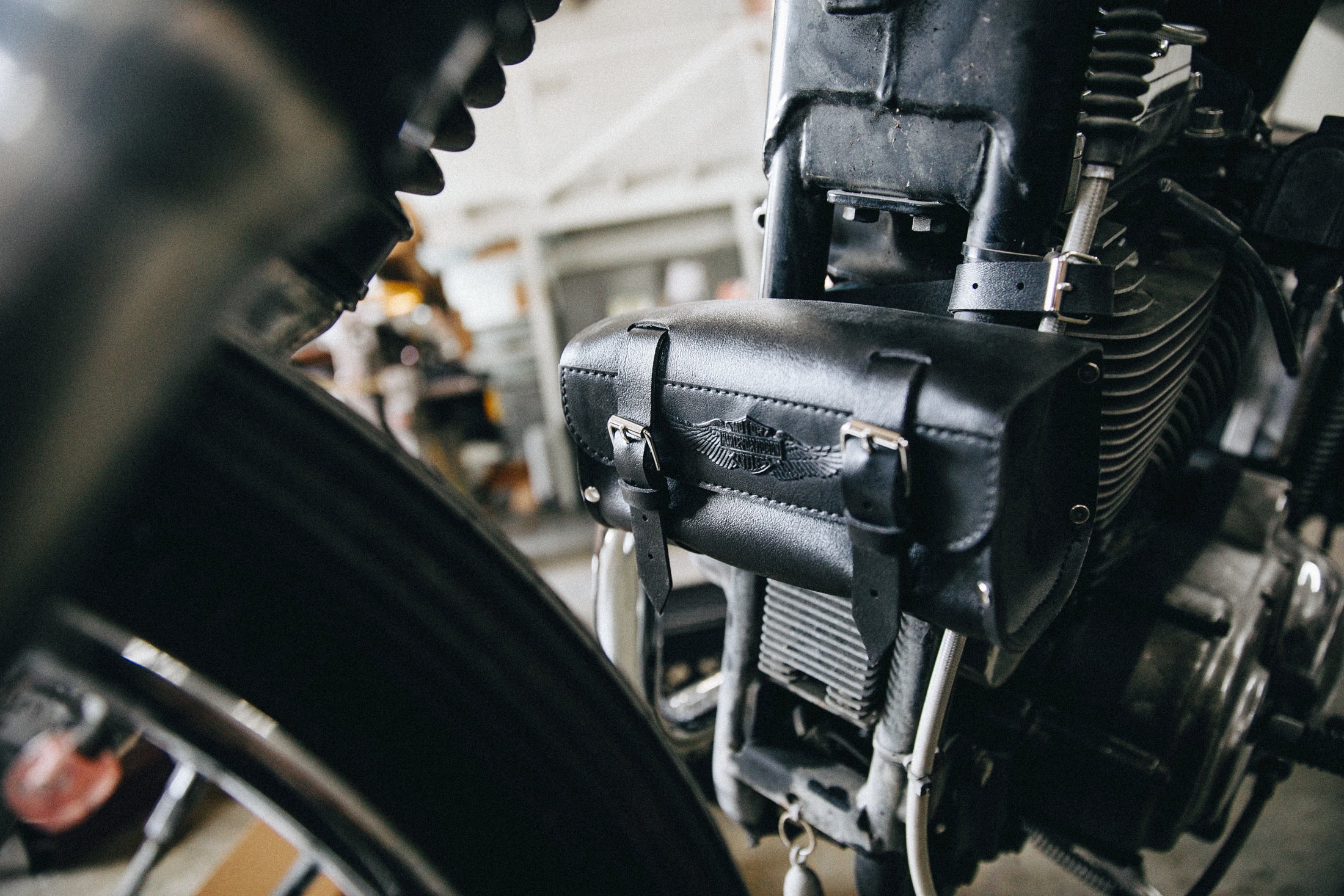 Motorcycle / Fork Tool / Harley Bag / Harley Tool Bag / Handlebar ...