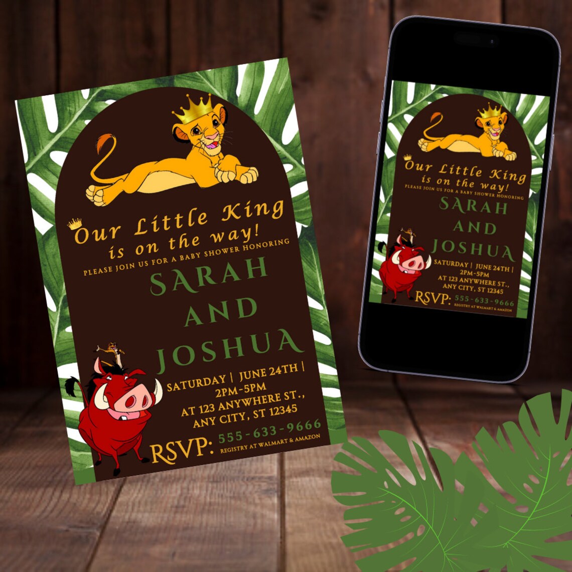 Lion King Baby Shower Invitation, A Little King Baby Shower Invitation ...