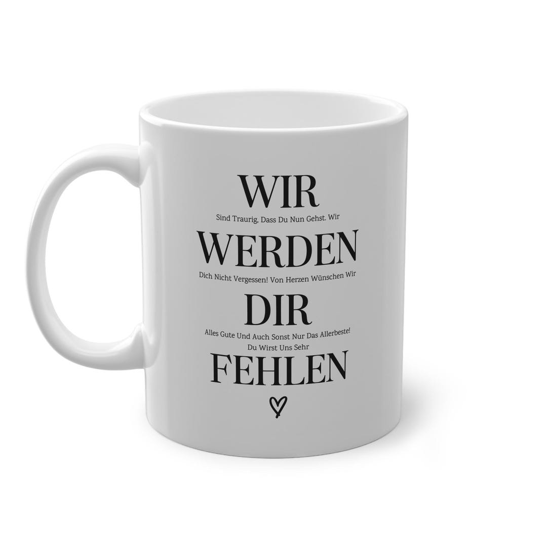 Wir Werden Dir Fehlen I Retirement Gift Ideas Farewell Colleague Gifts ...