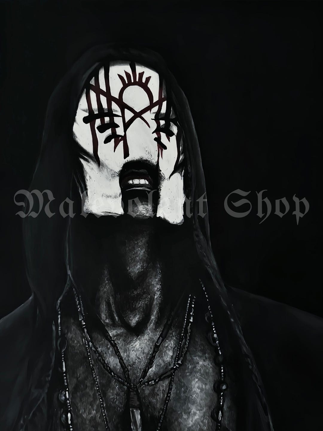 Sleep Token Vessel Fan Art Print. Vessel Sleep Token Portrait Digital ...