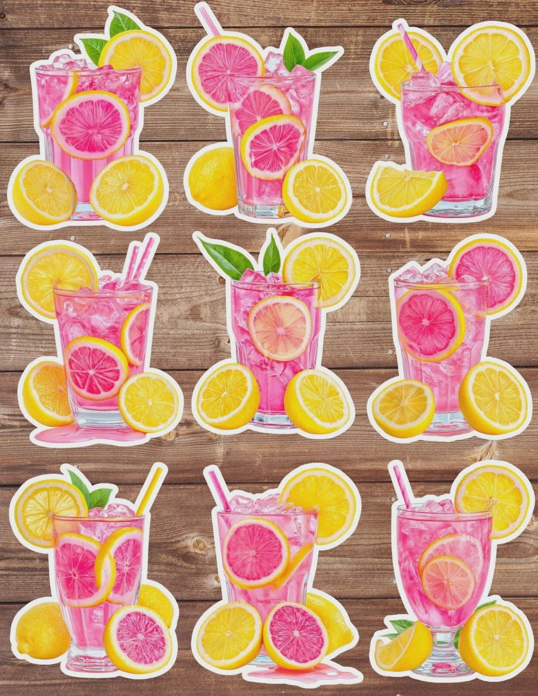 Pink Lemonade Vinyl Die Cut Sticker Set Funny Sticker Laptop Sticker ...