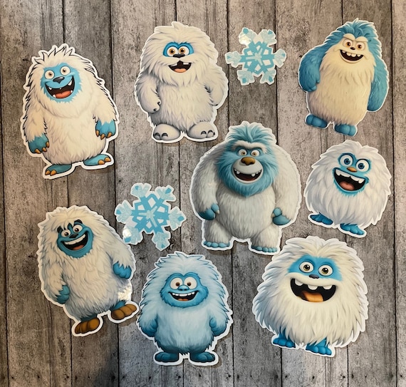 Cute Yeti Sticker Set Sticker Laptop Sticker Water Bottle Sticker Notebook Sticker Etsy