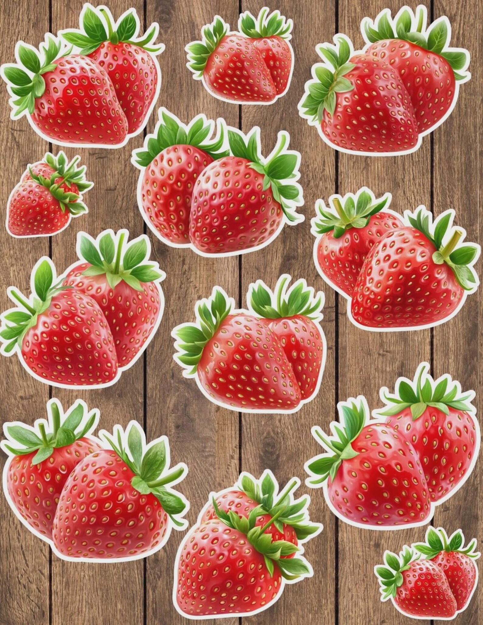 Strawberry Duos Die Cut Vinyl Sticker Set | Funny Sticker | Laptop ...