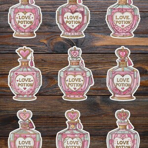 Love Potion Bottle Vinyl Sticker Set | Scrapbook, Laptop Stickers - Etsy